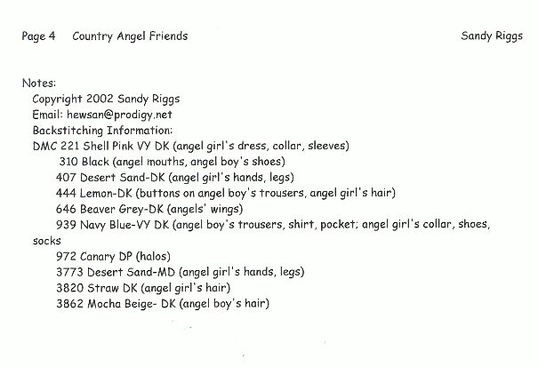 Country Angel Friends Cross Stitch Design By Sandy Riggs/Bev's Country ...